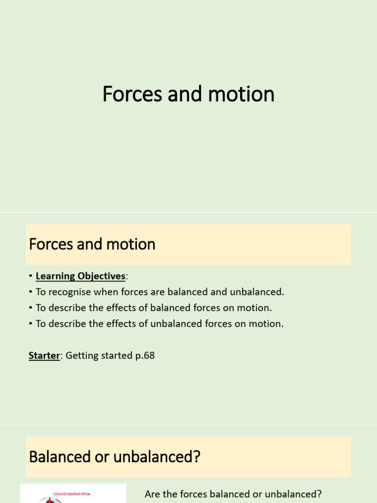 Forces and Motion | PDF