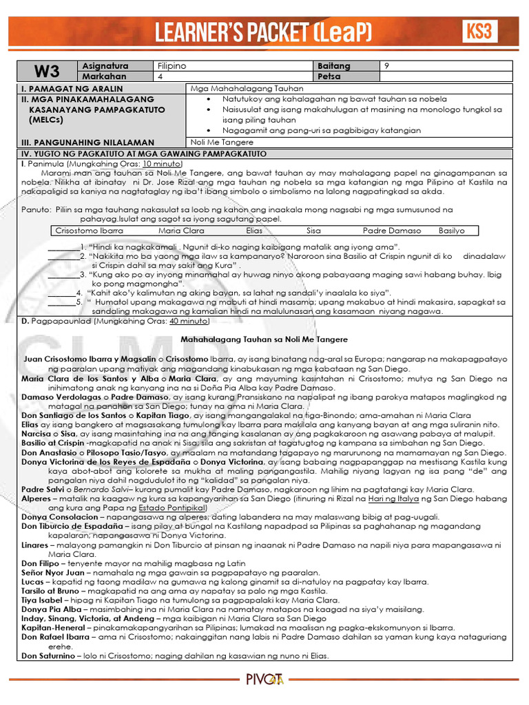 Q4 Filipino 9 Week3 | PDF