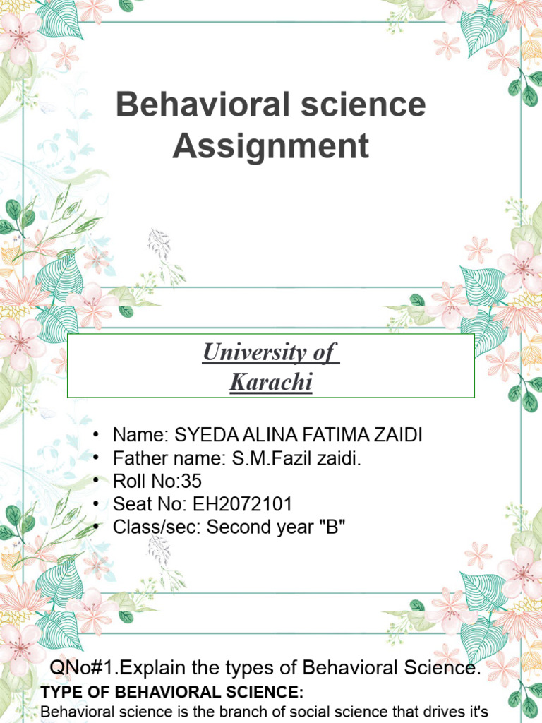 Behavioral Science | PDF