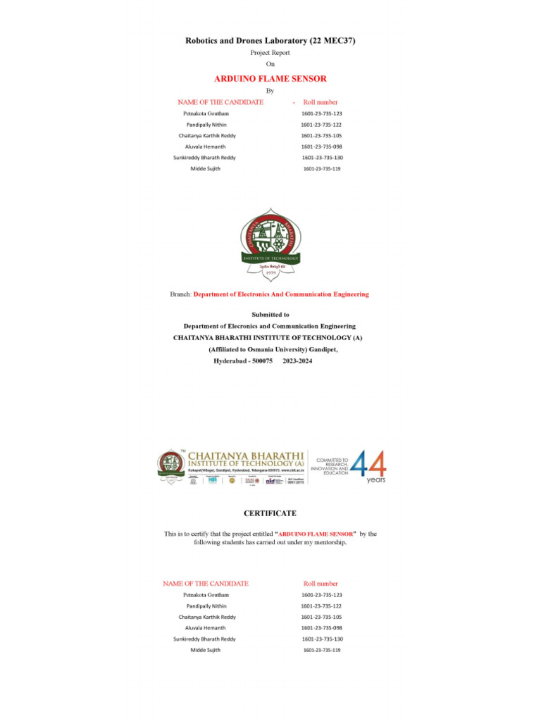 Batch2 Flame Sensor | PDF