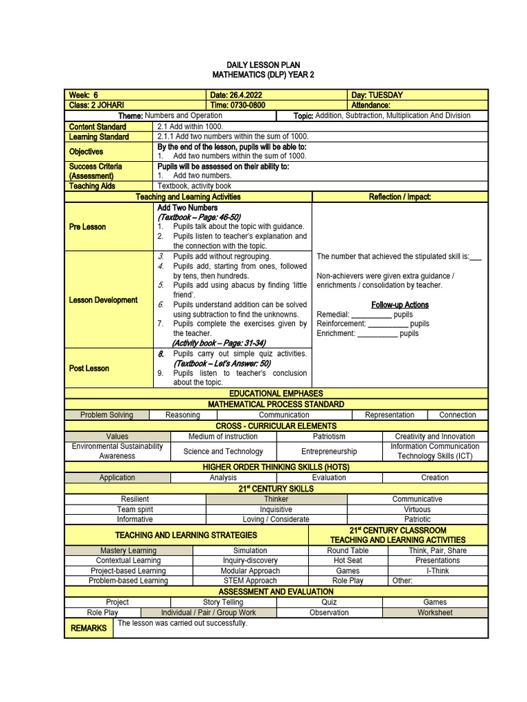 Mathematics Year 2 | PDF