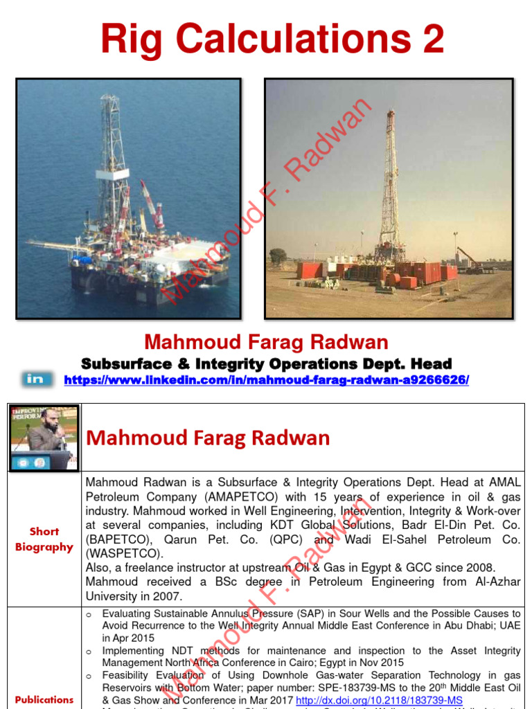 Rig Calculation | PDF