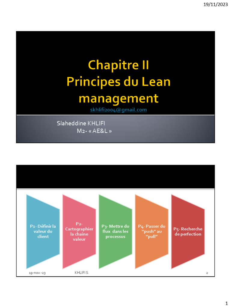 Chap 2 Principes Du Lean Management | PDF