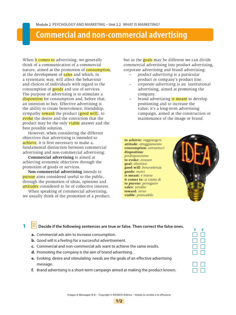 06 Commercial and Non Commercial Advertising | PDF | Advertising ...