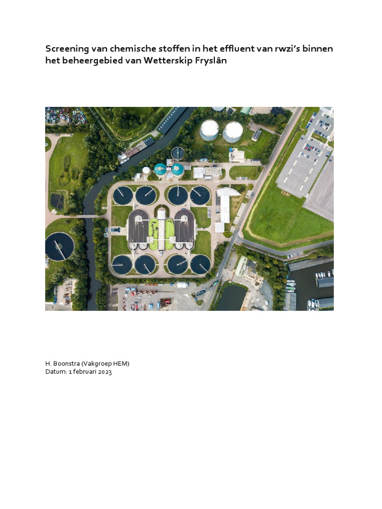 Screening Stoffen in Rwzi Effluent 2020-2022 | PDF