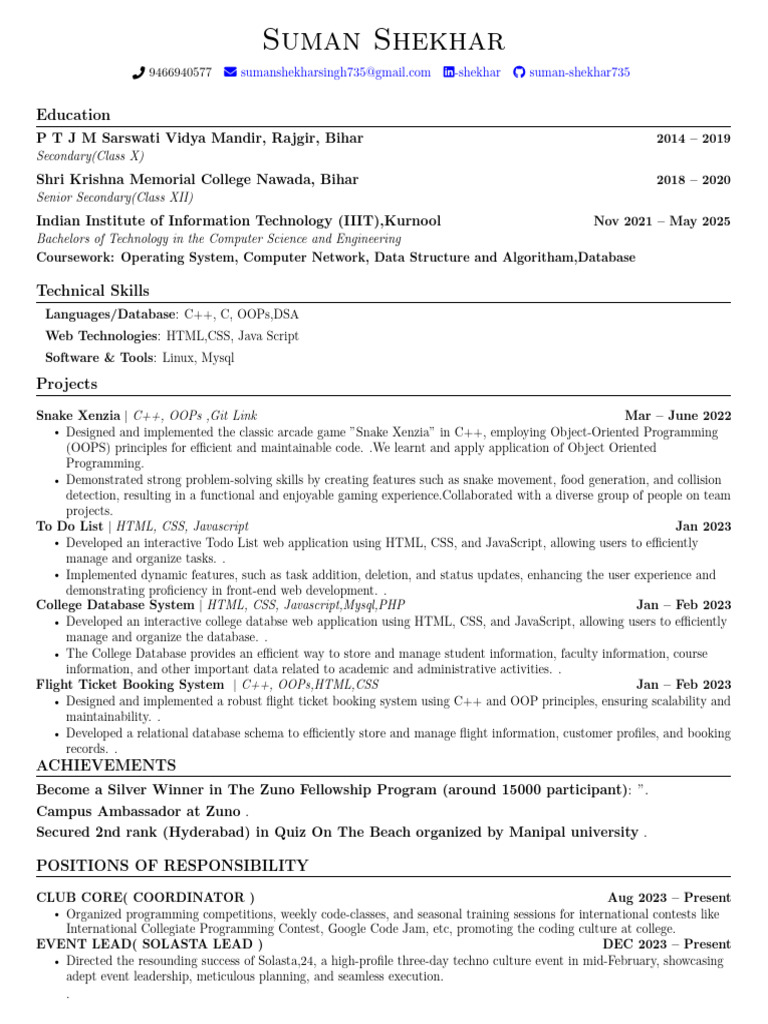 Suman Resume | PDF