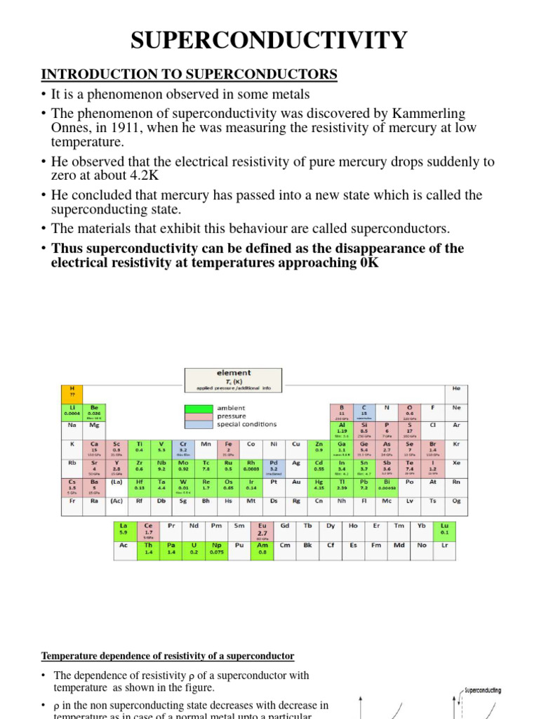 module 4.2 -superconductivity | PDF