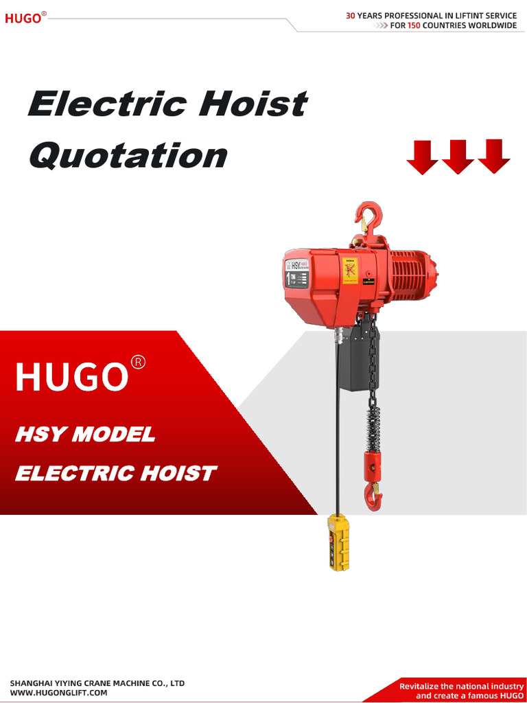 Electric Chain Hoist Quotation | PDF