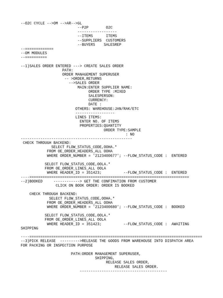 Ebsuat O2c Cycle | PDF | Business | Computers