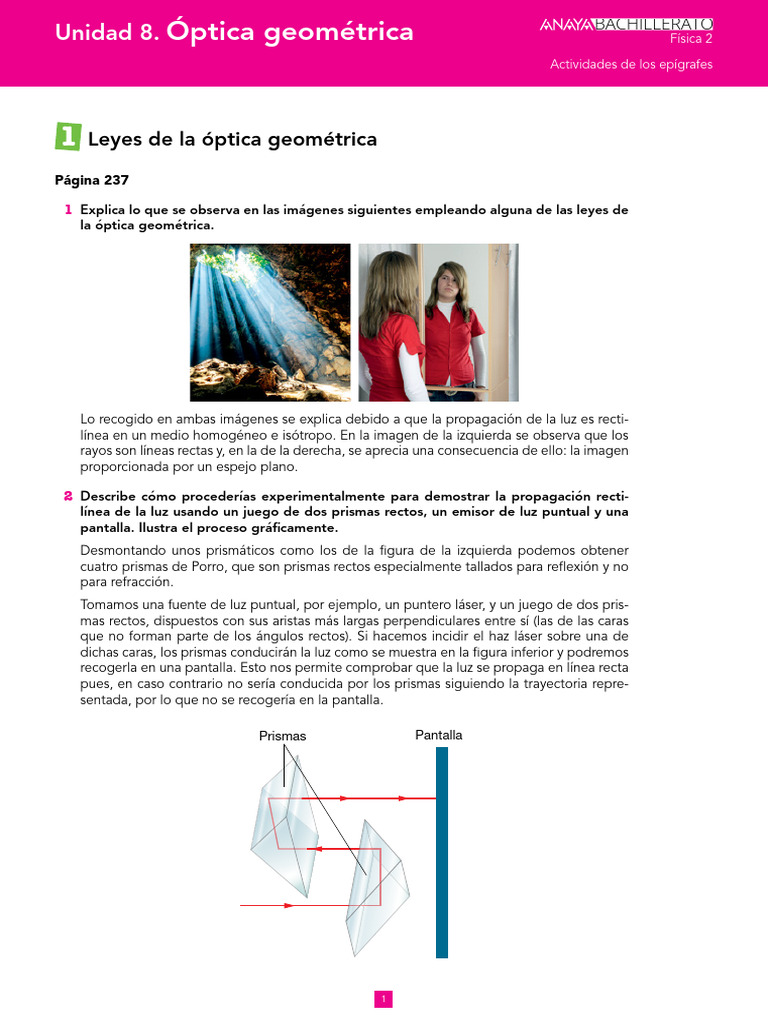 Tema 8 Optica Geometrica | PDF