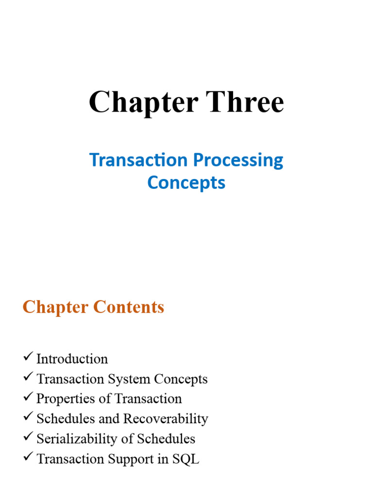Chapter 3 | PDF | Database Transaction | Information Science
