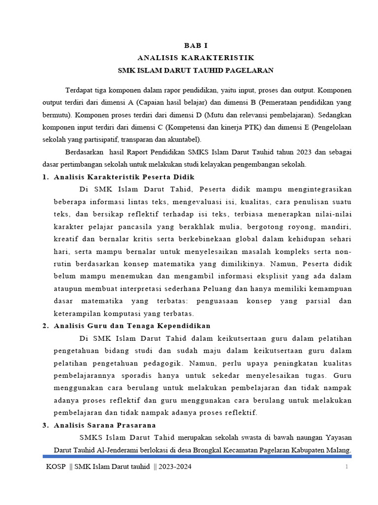 Isi Kosp DPB 2023-2024 | PDF