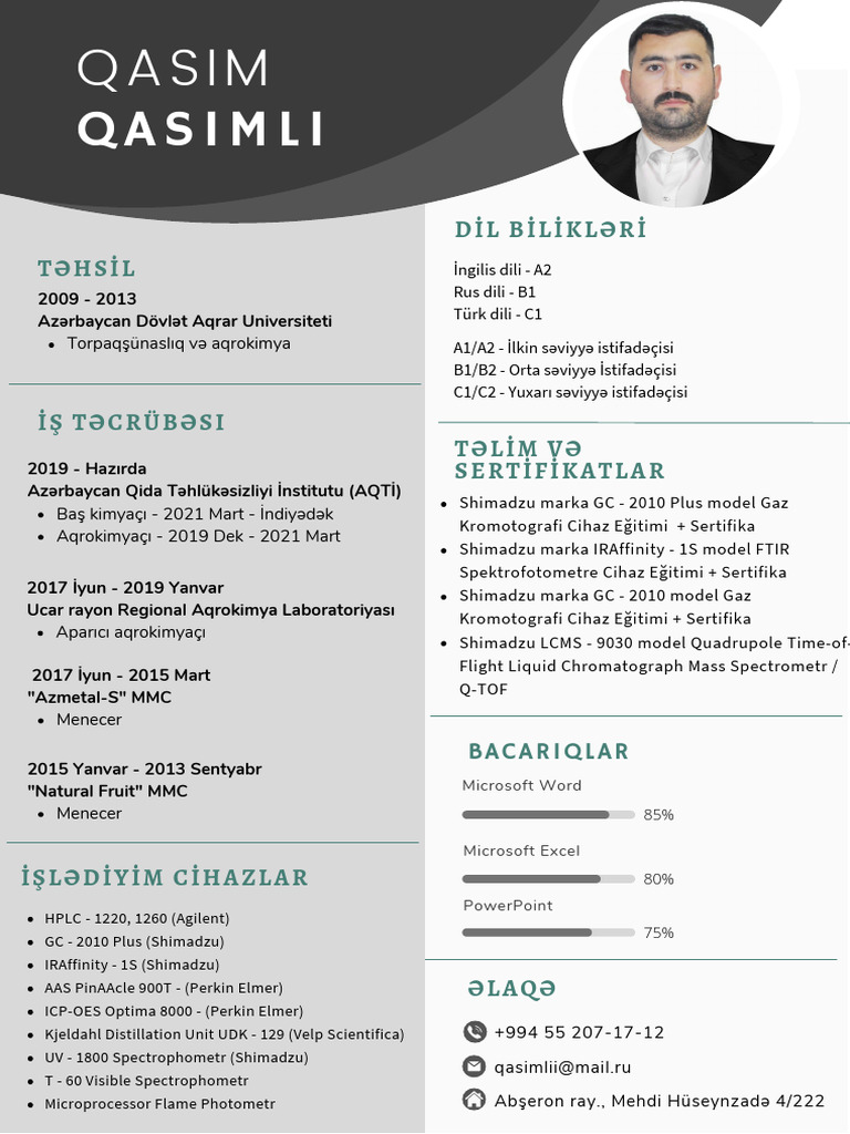 Qasim Qasimli CV | PDF