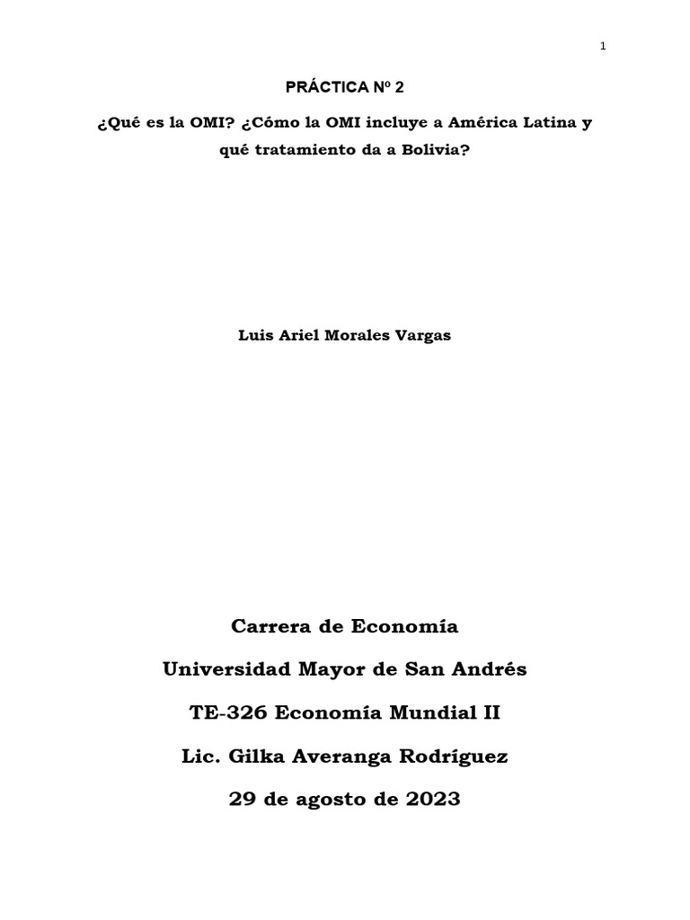 Práctica #2.docx Ecomund2 | PDF | Mar | Américas
