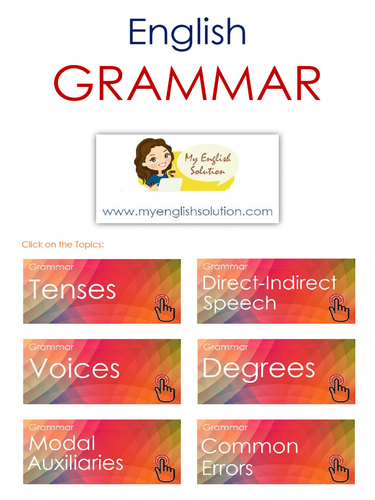 Comprehensive English Grammar Guide | PDF