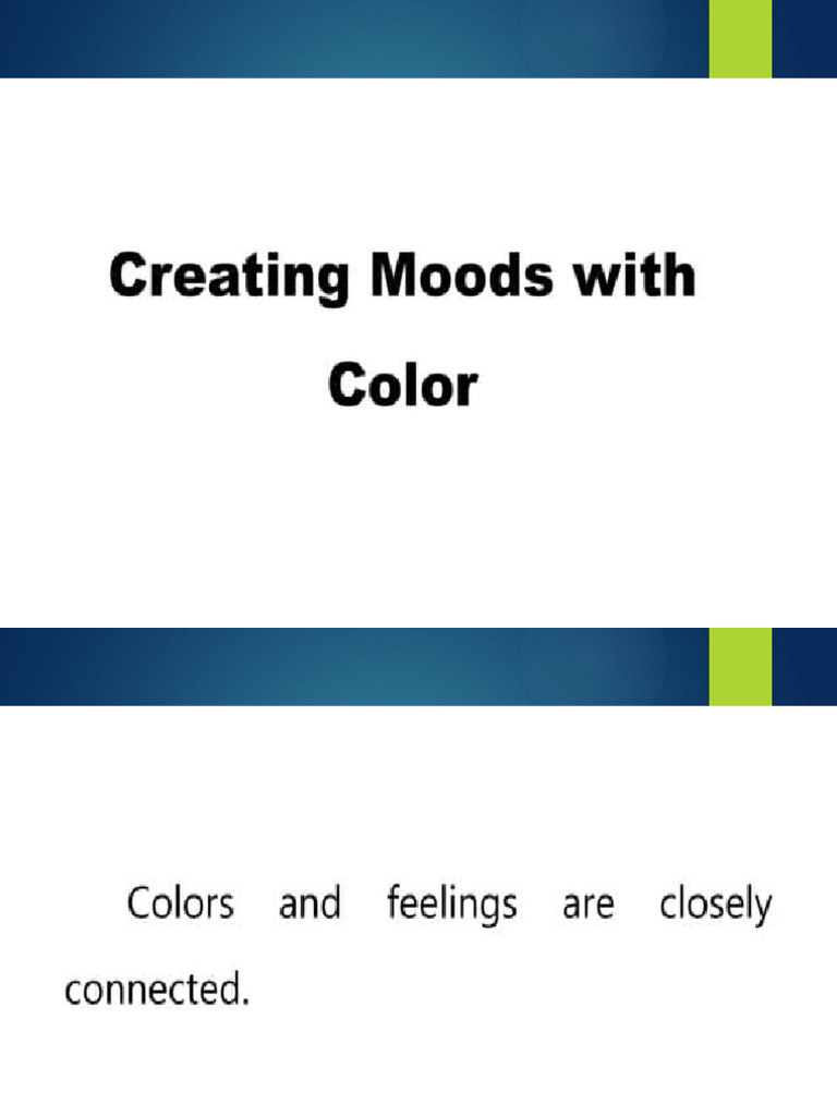 Lesson 3 Creating Moods With Color | PDF Lesson 3 Creating Moods With Color | PDF