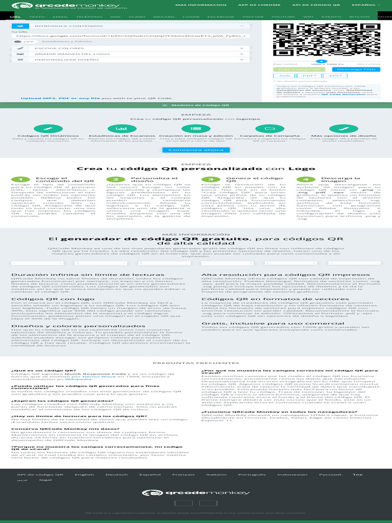 QRCode Monkey - El Generador de Código QR Gratuito para Crear Códigos ...