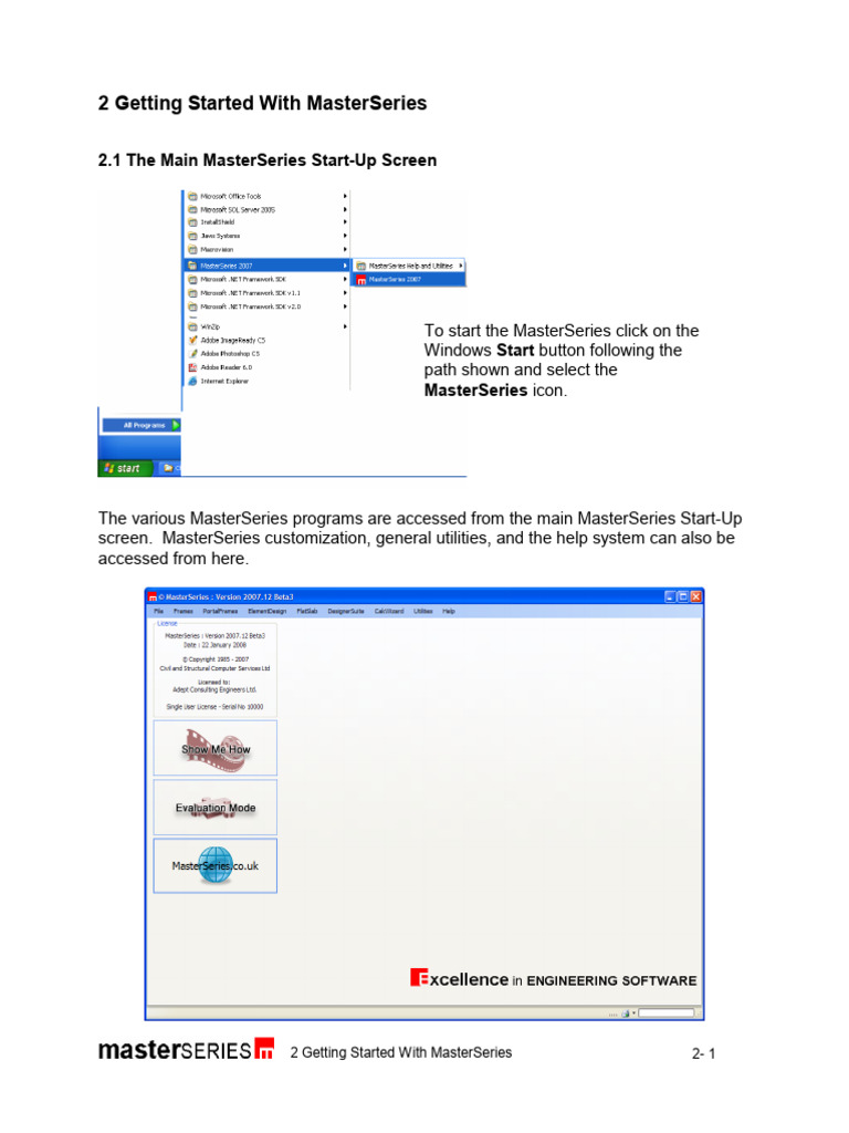 2 Getting Started With MasterSeries | PDF
