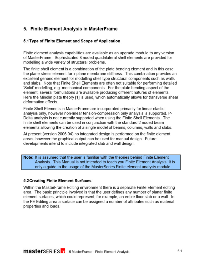 5 MasterFrame Finite Element Analysis | PDF
