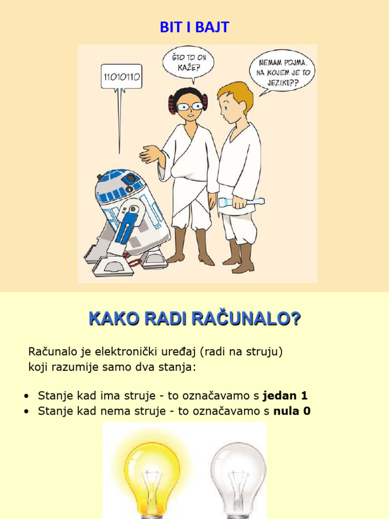 Bit I Bajt Podaci U Računalu | PDF
