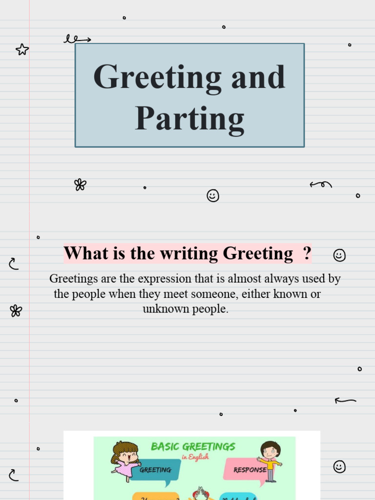 Media Pembelajaran Greeting and Parting | PDF | Self-Improvement
