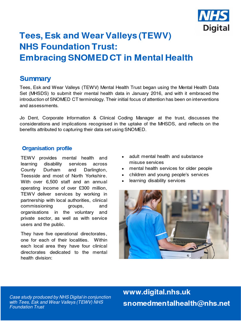 TEWV SNOMED in Mental Health Case Study | PDF | Psychotherapy ...