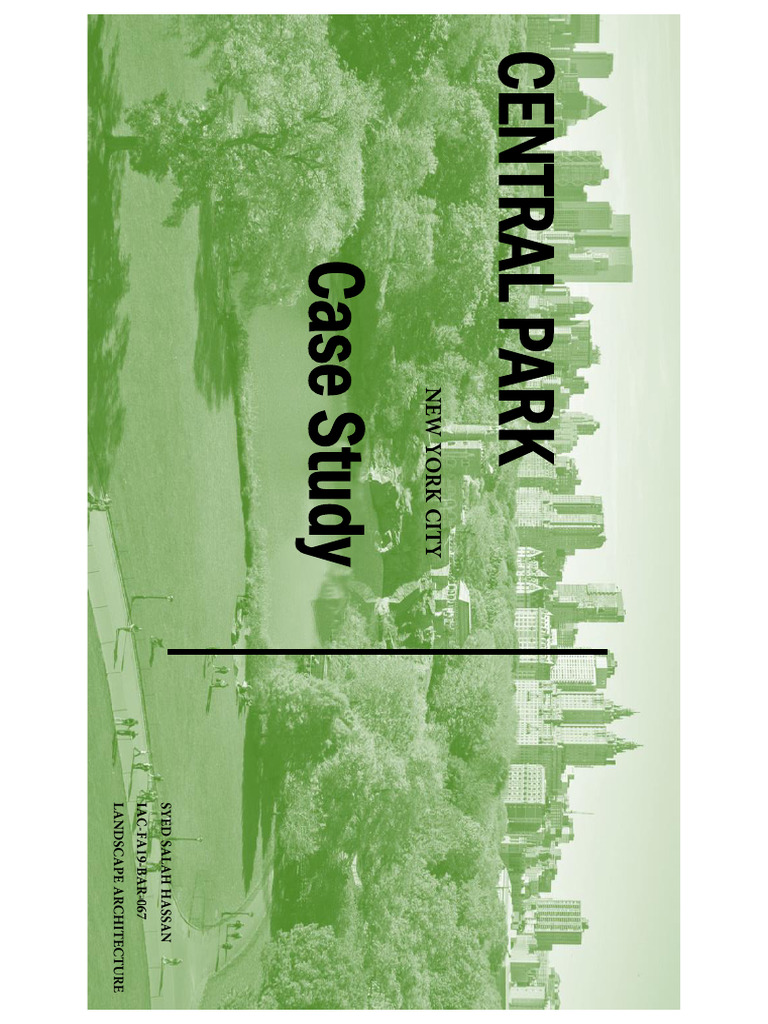 Central Park Newyork - Assigniments | PDF