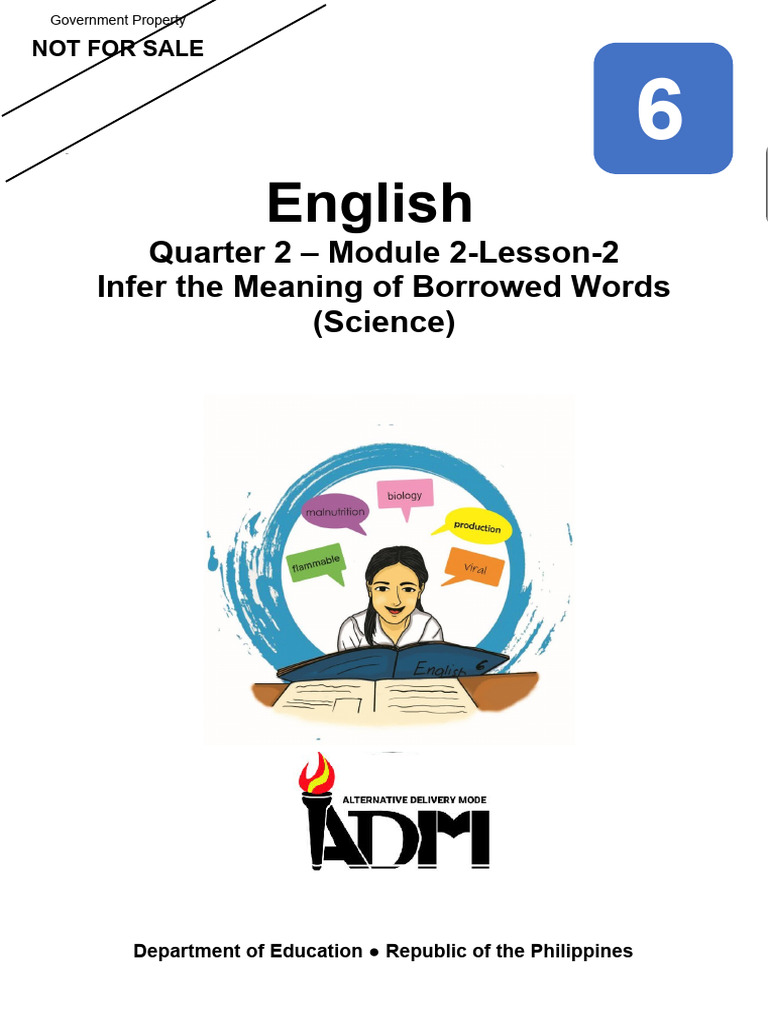 English 6 Q2 Module 2 Lesson 2-Infer Meaning of Borrowed Words-Science ... English 6 Q2 Module 2 Lesson 2-Infer Meaning of Borrowed Words-Science ...