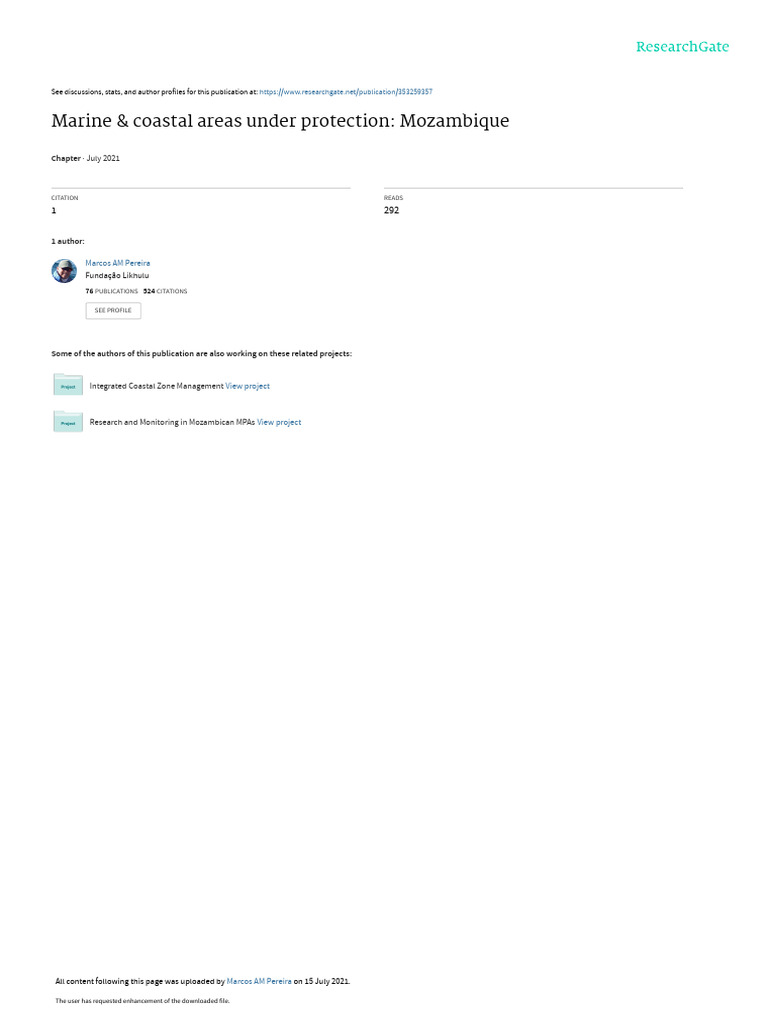 Marine Protected Areas Outlook | PDF