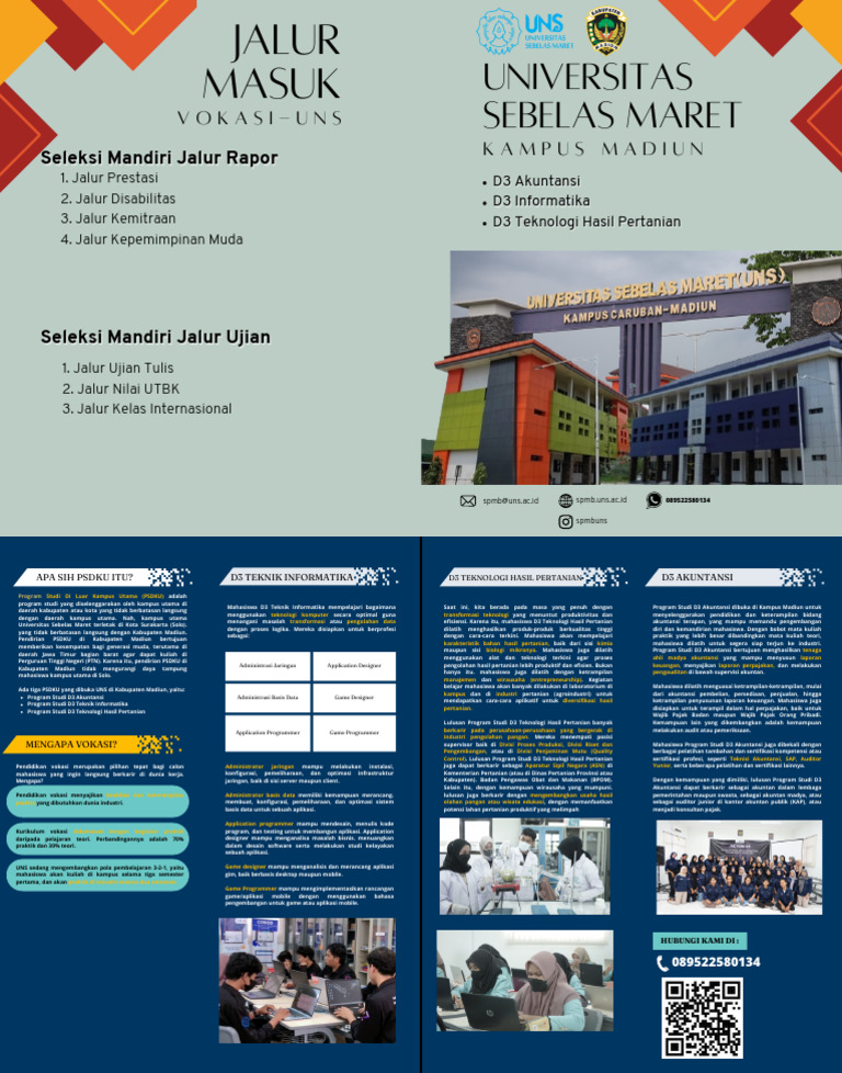 Brosur Psdku Uns Madiun | PDF | Bisnis | Teknologi & Rekayasa