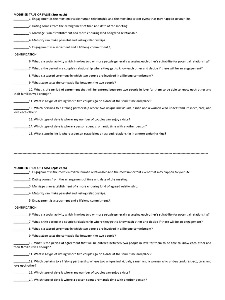 Modified True or False | PDF
