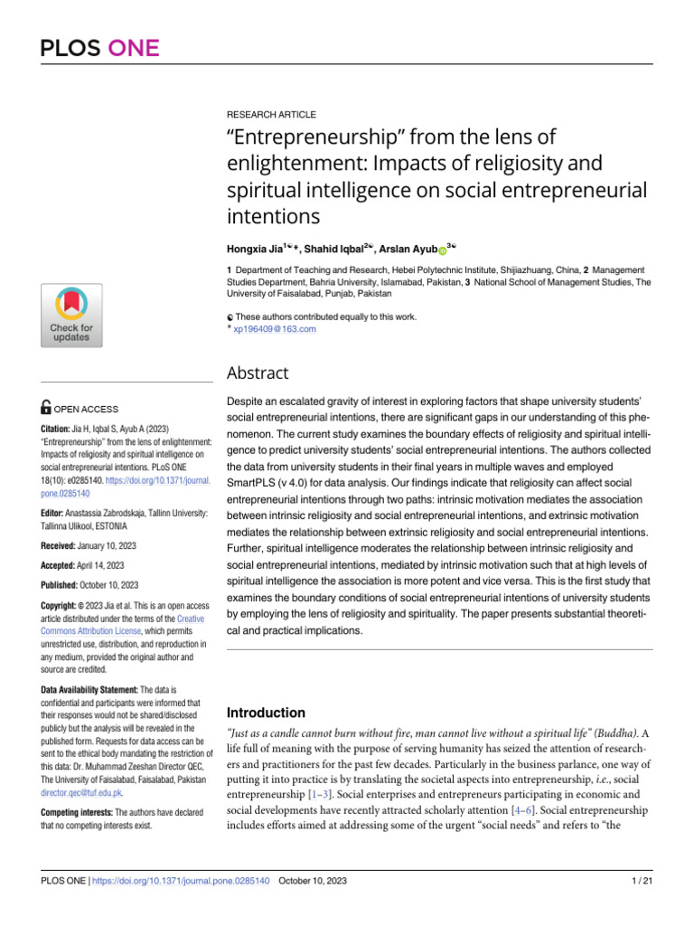 "Entrepreneurship" From The Le | PDF | Social Science | Science ...