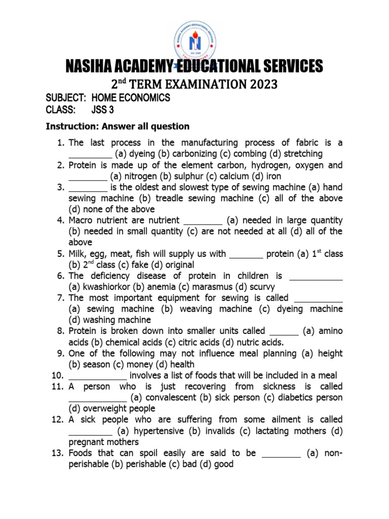 Home Economics | PDF | Cooking | Nutrients