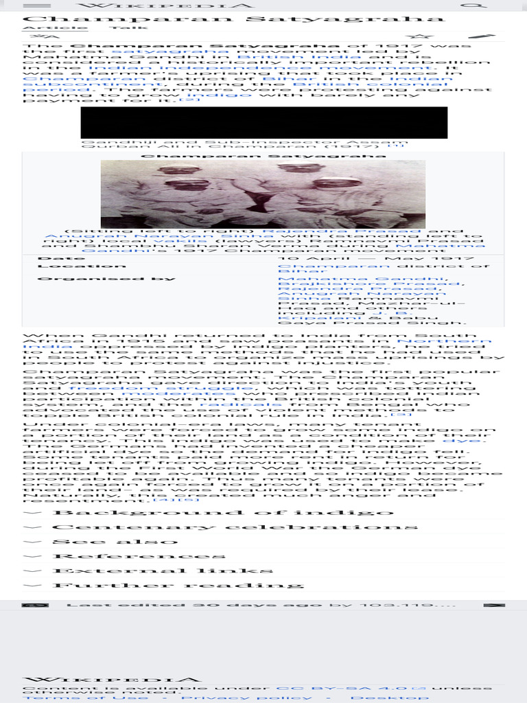 Champaran Satyagraha - Wikipedia | PDF | Nonviolence | Indian ...