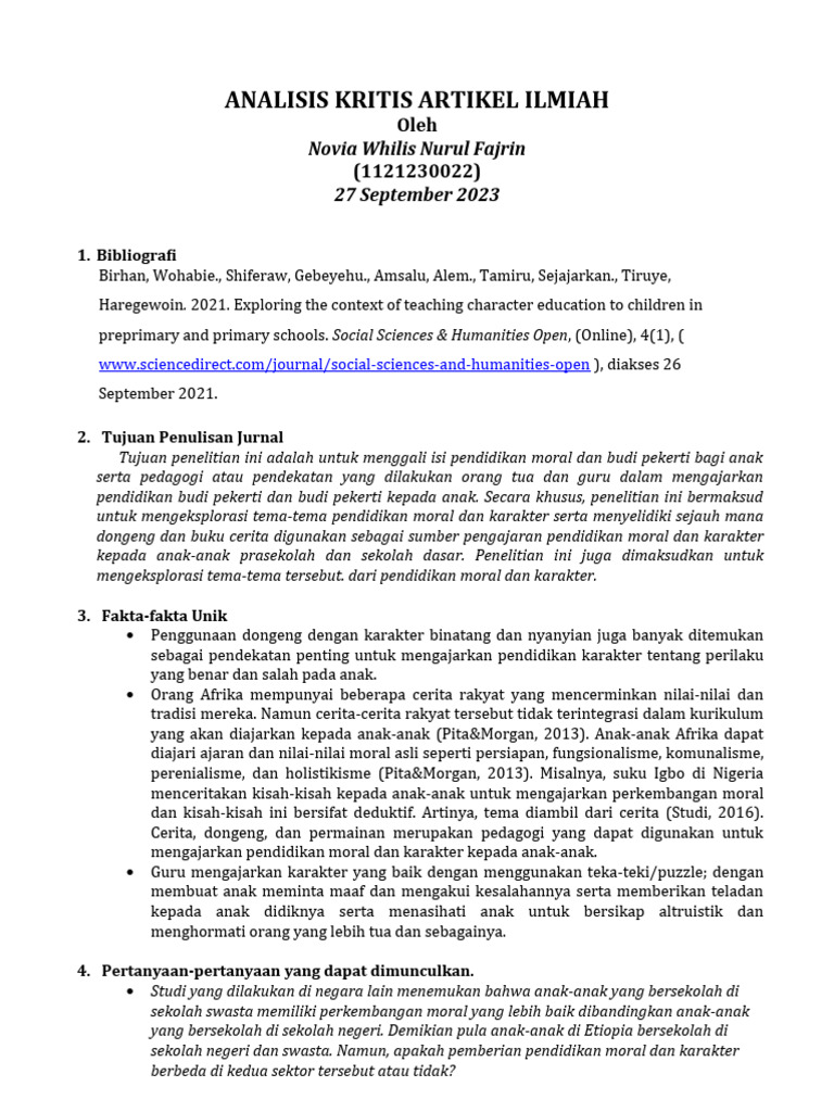 Tugas Analisis Artikel Pti | PDF