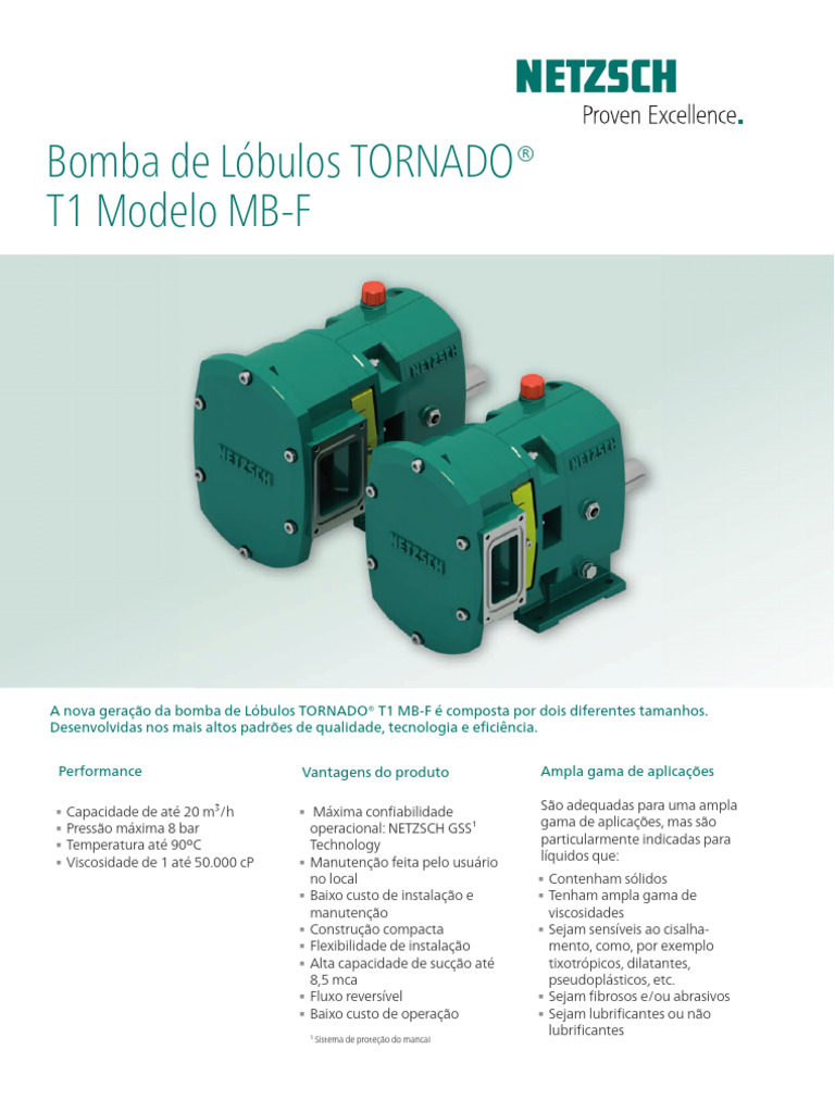 Netzsch - Bomba Tornado® T1 MB-F | PDF