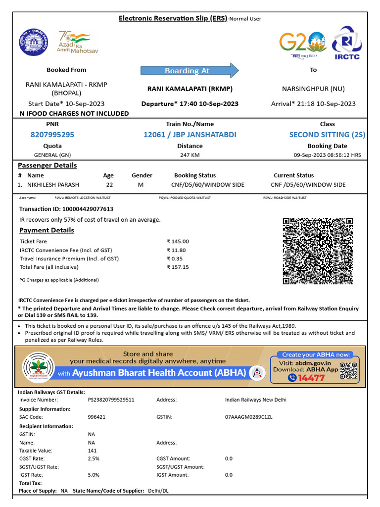 Bhopal Return | PDF | Identity Document