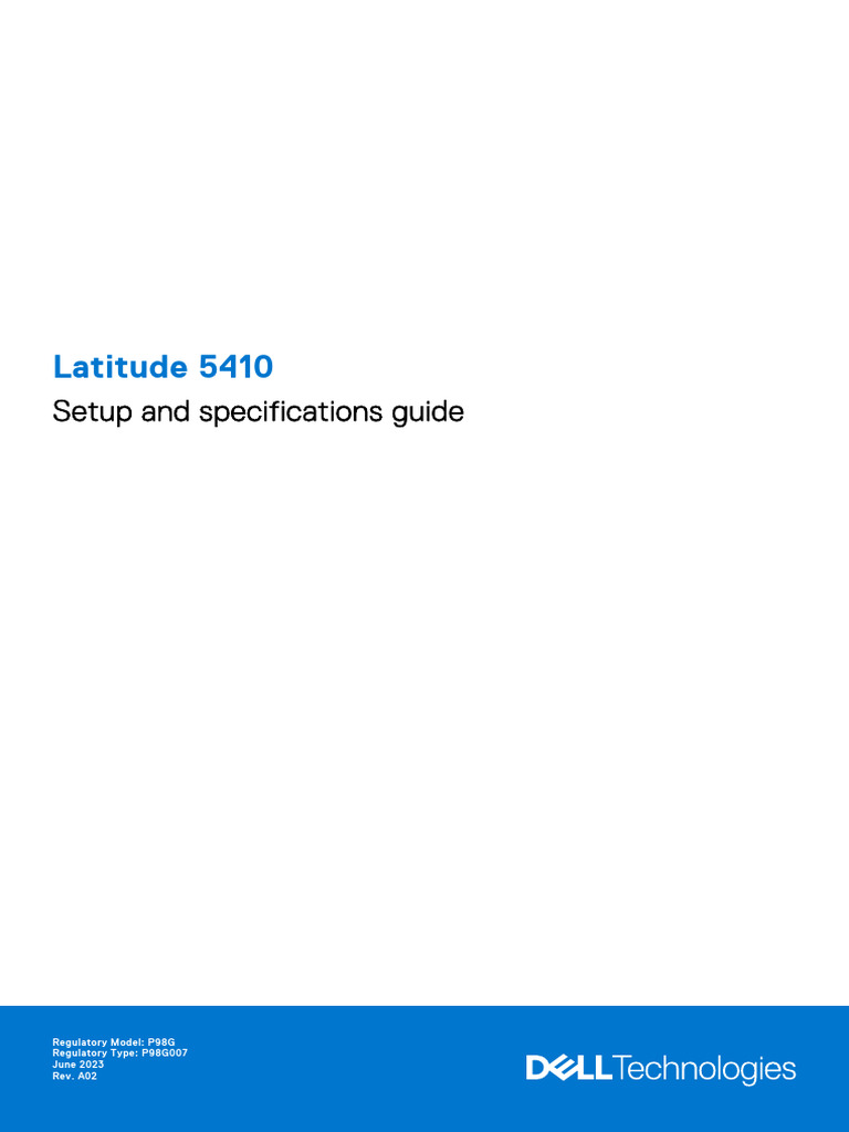 Latitude 5410 Specs en Us | PDF | Wi Fi | Usb Flash Drive