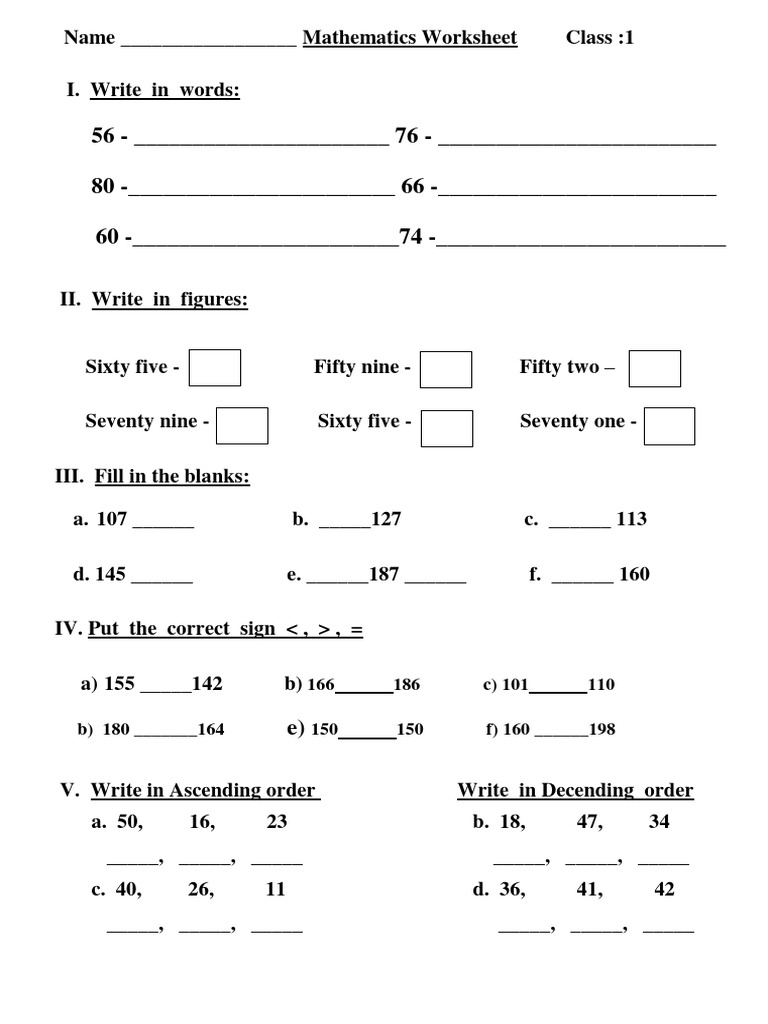 Math Worksheet UT2 | PDF