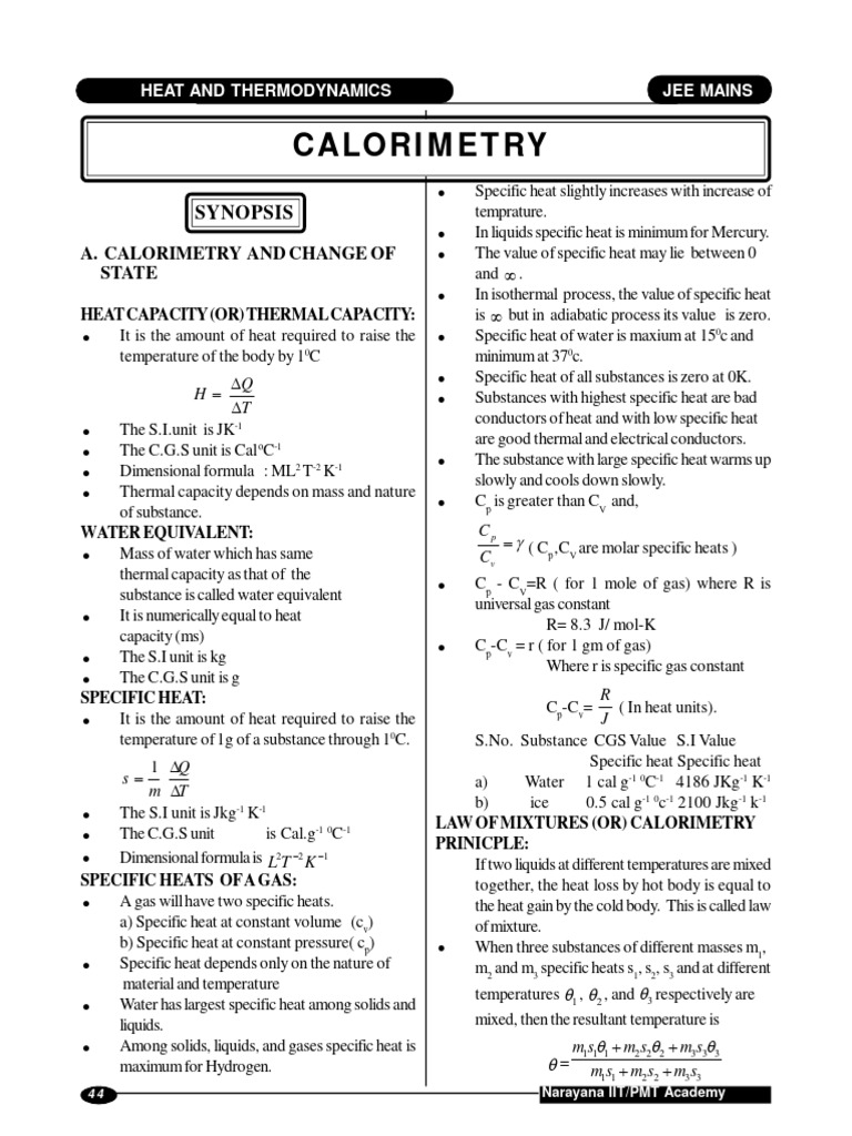 Calorimetry | PDF | Heat | Latent Heat