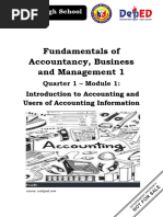 Accountancy, Business and Management (Abm) Grade 11 Grade 12 First ...