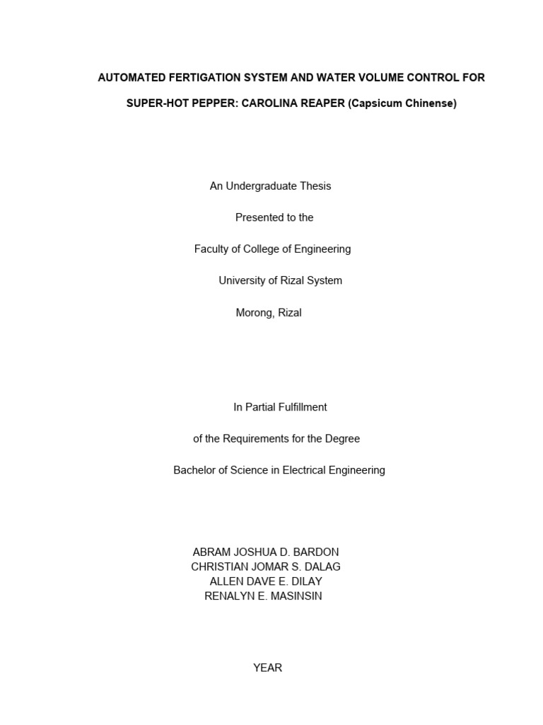 Chapter 1 Automated Fertigation System and Water Volume Control For ...