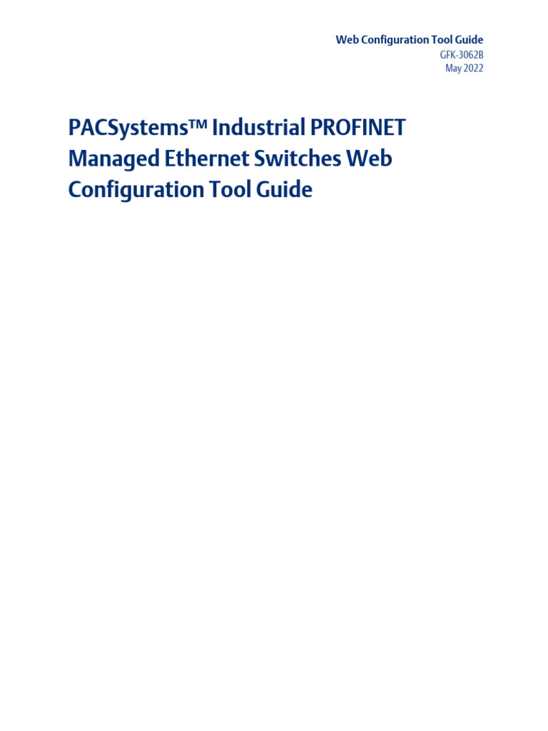 GFK-3062B PACS Switch Web Guide | PDF | Network Switch | Computer Network
