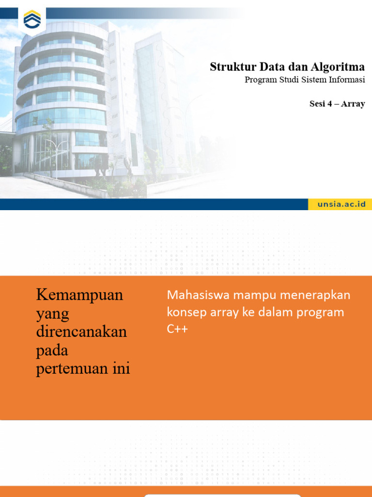Pertemuan 4 Array | PDF