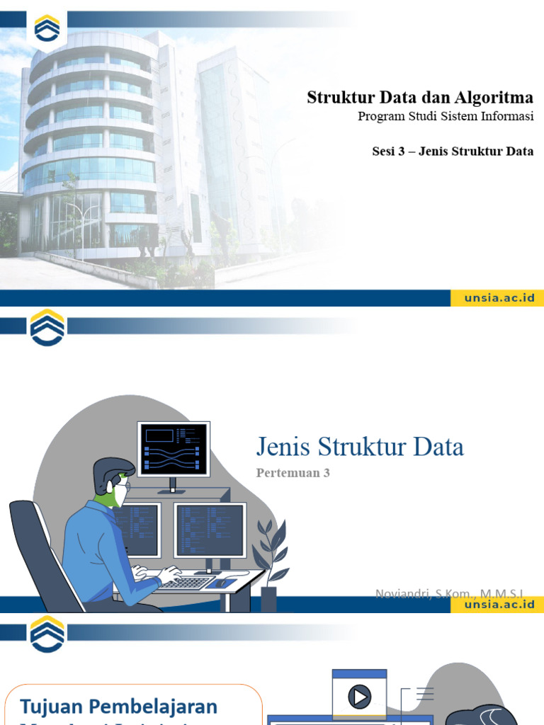 Pertemuan 3 Jenis Struktur Data Dan Struct | PDF | Metode & Bahan Ajar | Komputer
