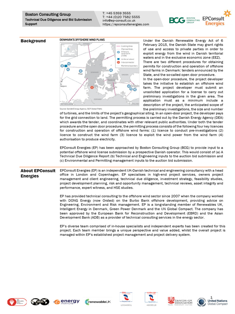 BCG Denmark Licensing Round | PDF
