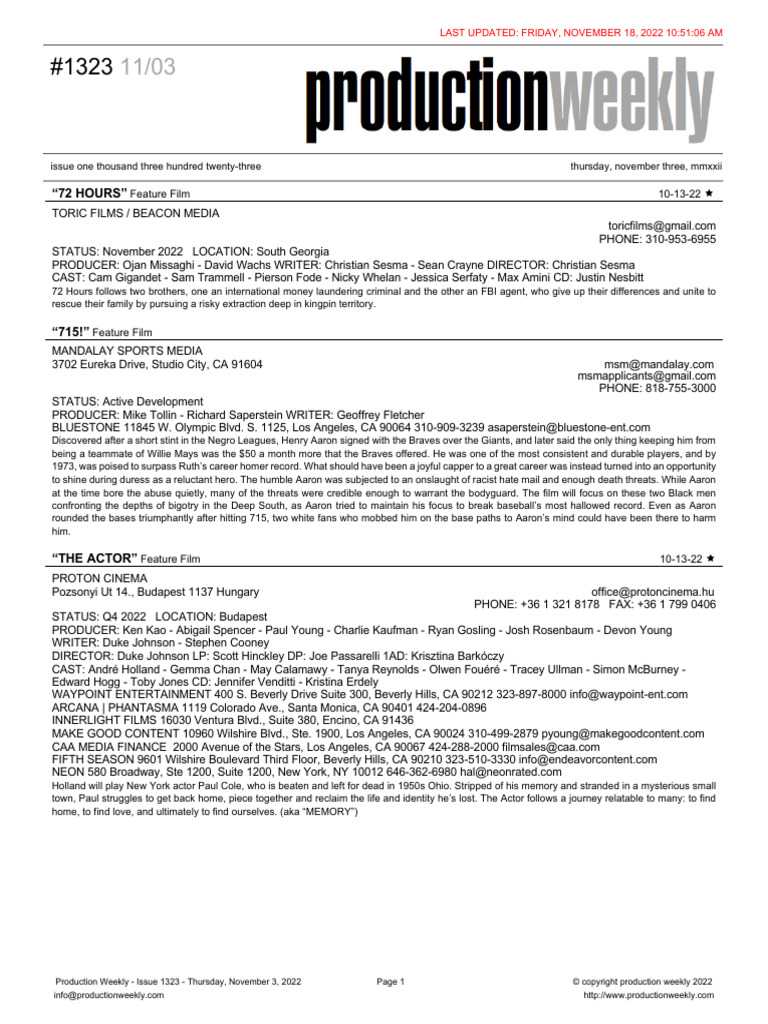 Film Producer Directory 23 LA | PDF