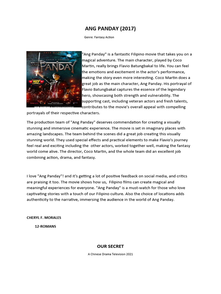 Ang Panday Wps Office | PDF | Cinematography