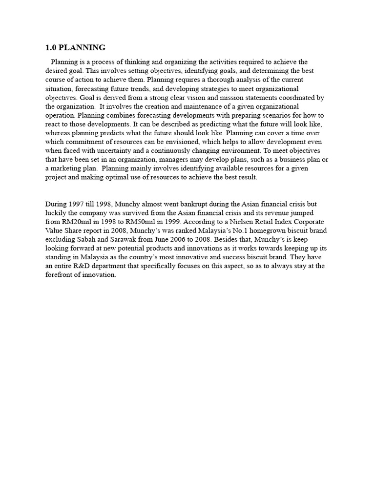 ASSIGNMENT MGT 1 (Planning) | PDF