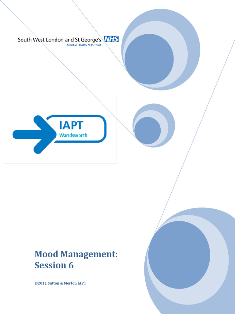Mood Management Session 6 Handout | PDF | Cognitive Behavioral Therapy | Psychotherapy